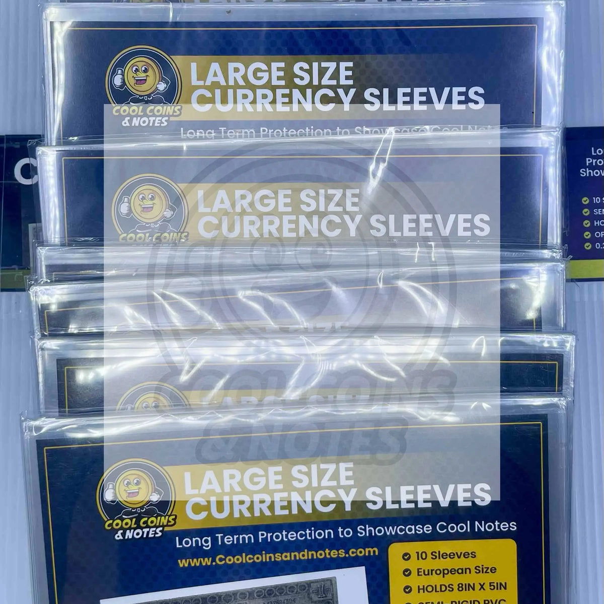 100-Banknote-Currency-Sleeves-Rigid-Large-European-Size-Topload-Holders ...