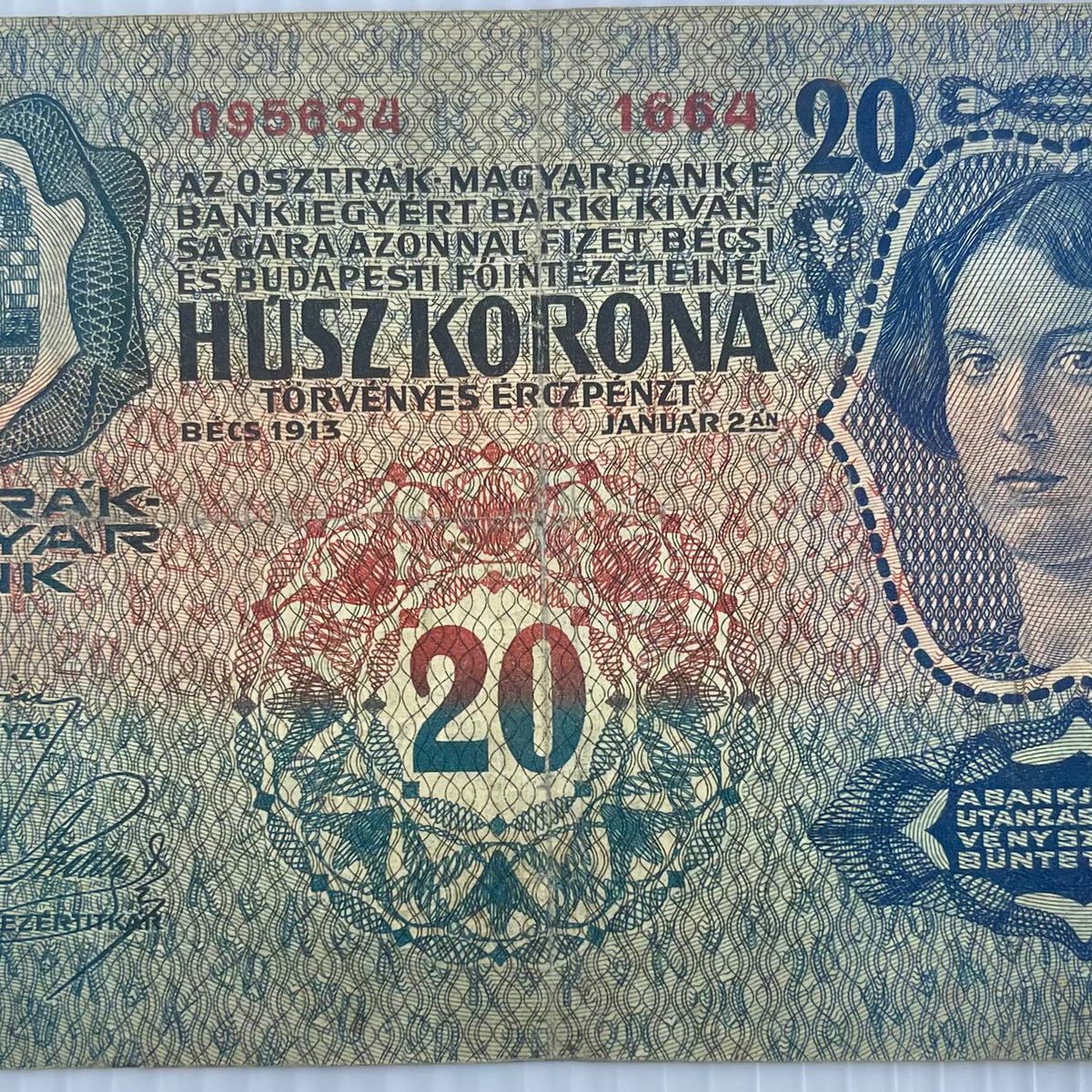 Austria-1913-20-Kronen-P-13-Used-World-Banknote-From-Lot-Cool-Coins ...